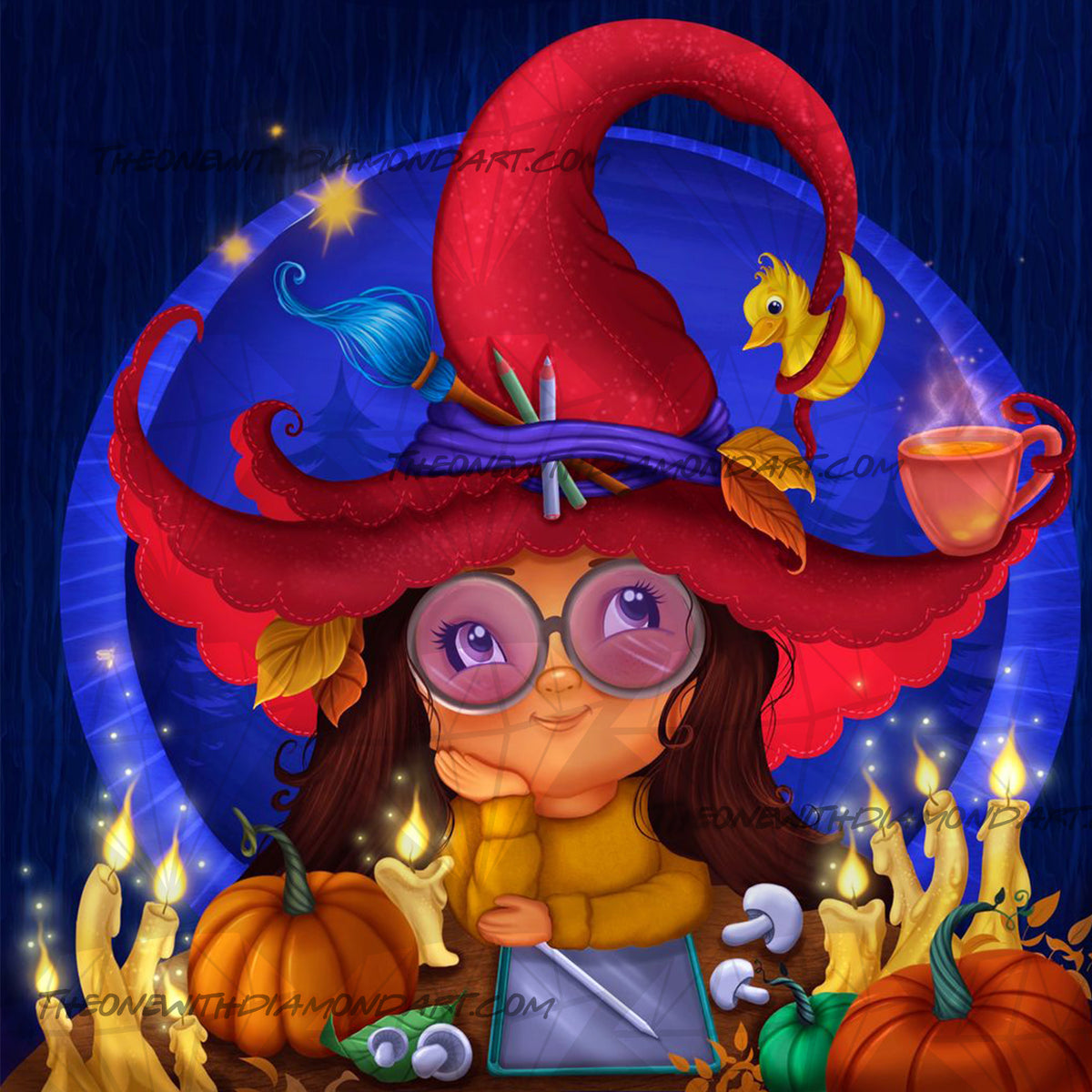 Autumn Witch ©Jenoviya Art – The One With The Diamond Art