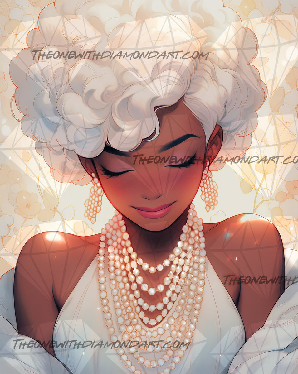 Birthstone Series - Pearl ©Shala Jarias – The One With The Diamond Art