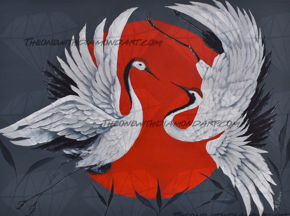 Dance Of The Graceful Cranes ©Marina Ratkus – The One With The Diamond Art