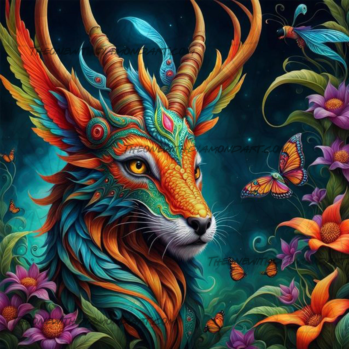 Deer Dragon Hybrid ©Morrigan Austin – The One With The Diamond Art