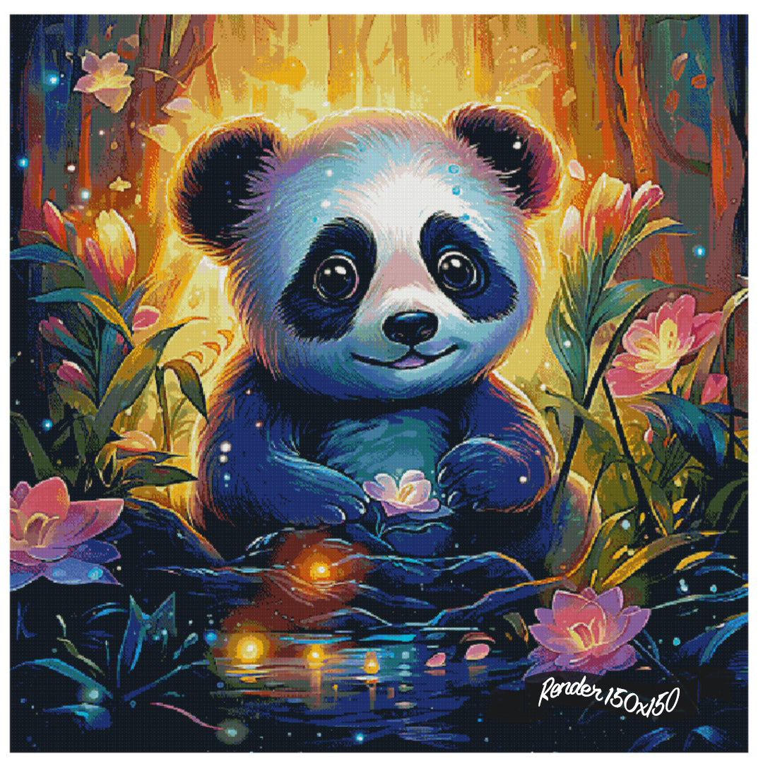 Fluffy Friends - The Giant Panda ©Finira – The One With The Diamond Art