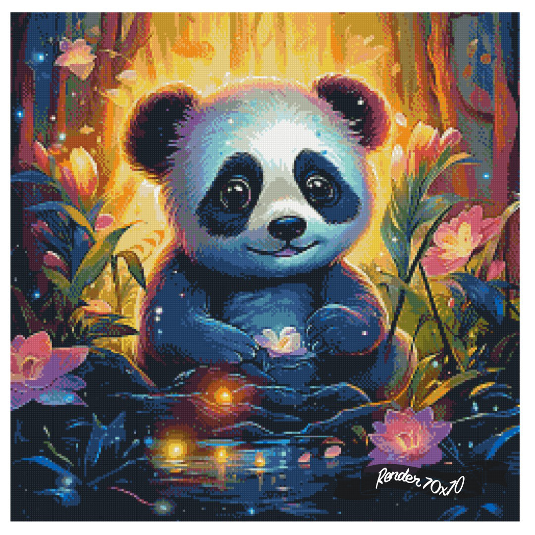 Fluffy Friends - The Giant Panda ©Finira – The One With The Diamond Art