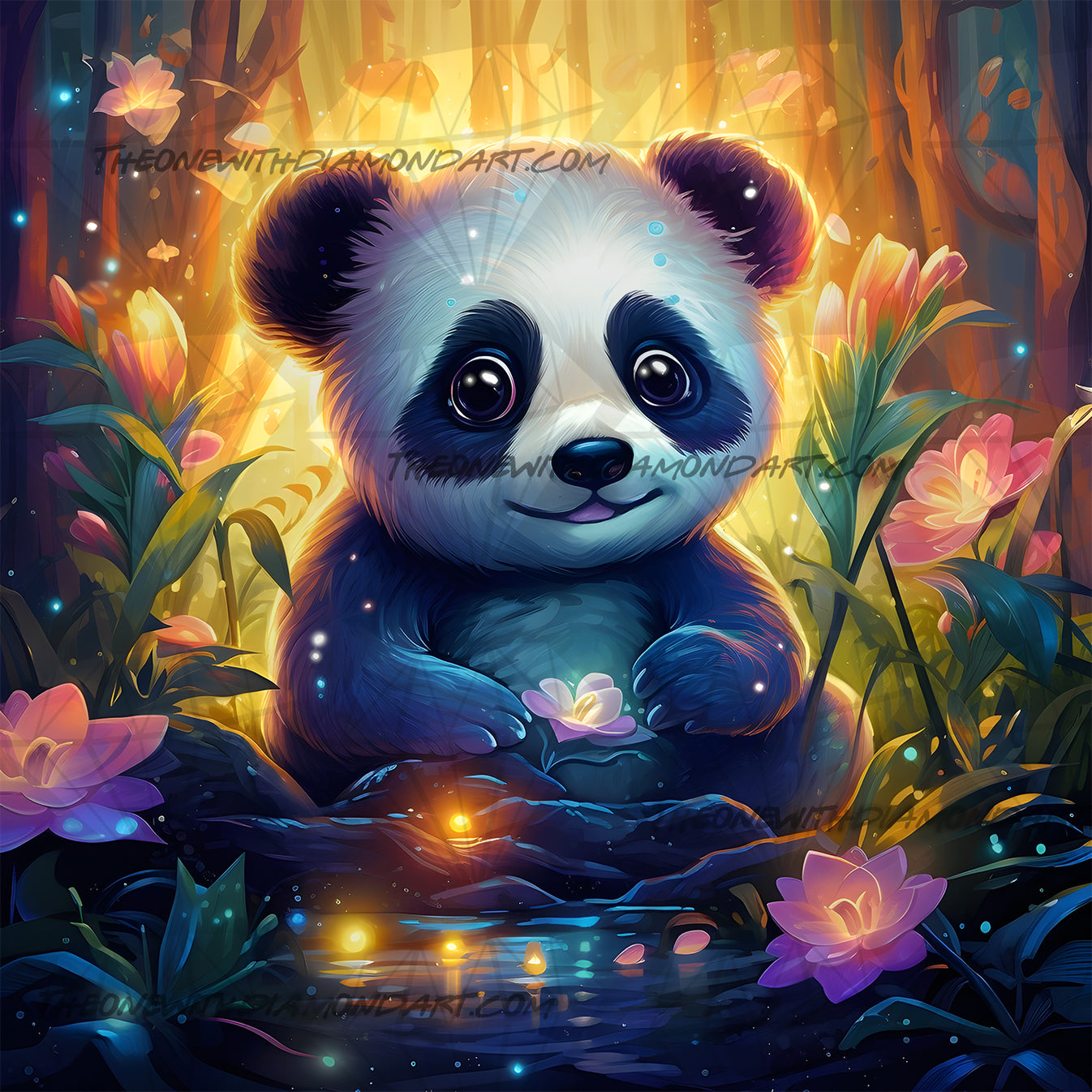 Fluffy Friends - The Giant Panda ©Finira – The One With The Diamond Art
