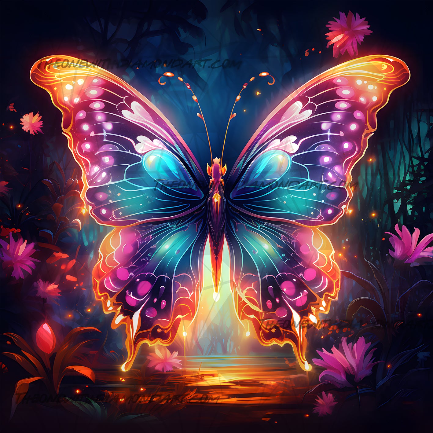 Glowing Butterfly ©Finira – The One With The Diamond Art