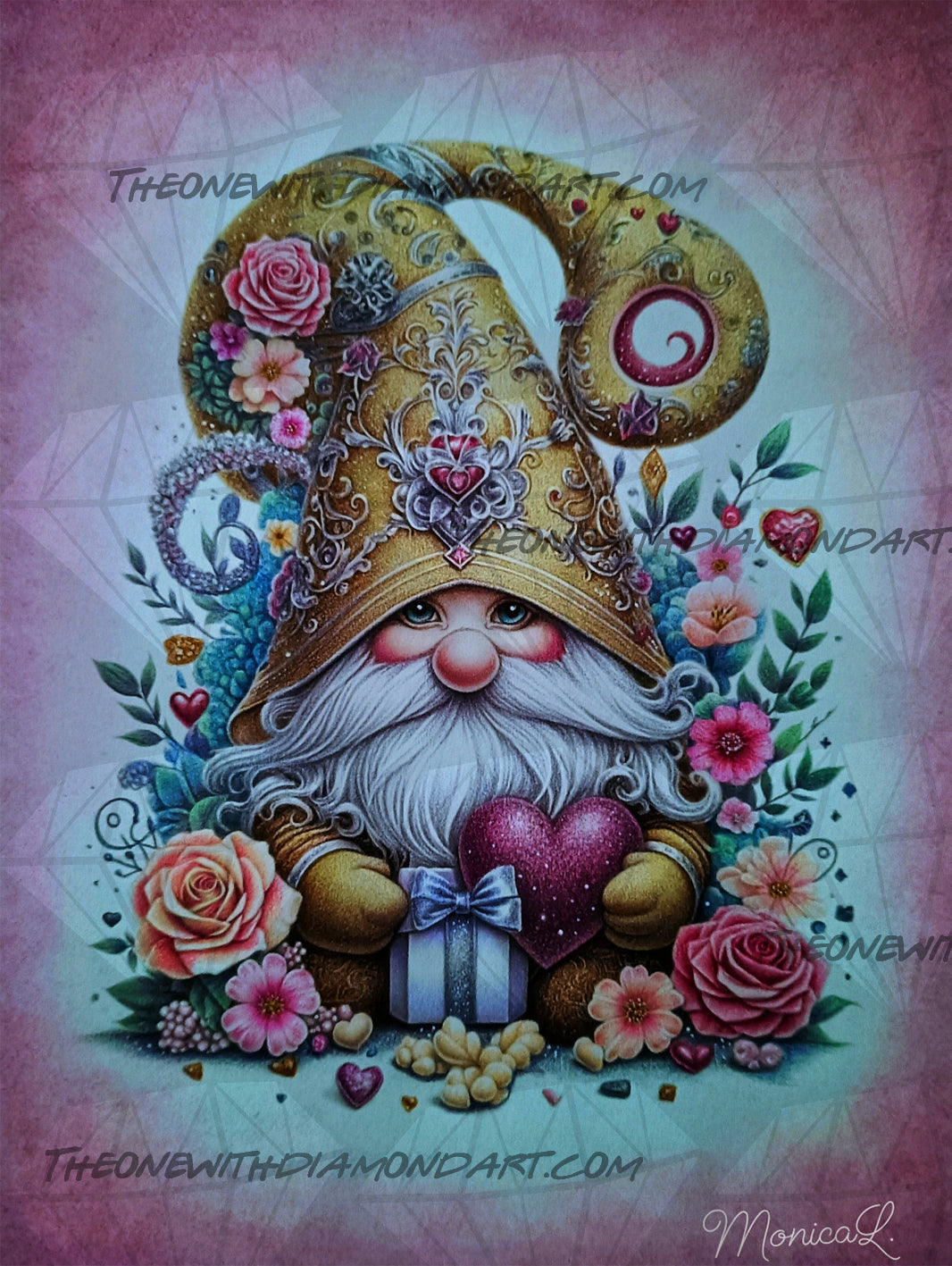 Gold Gnome ©MonicaL.Art. – The One With The Diamond Art