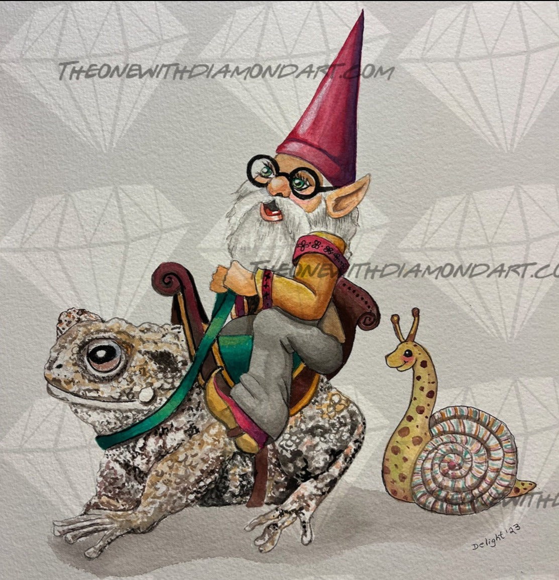 Hit The Road Toad ©Delights Fantasy Art – The One With The Diamond Art