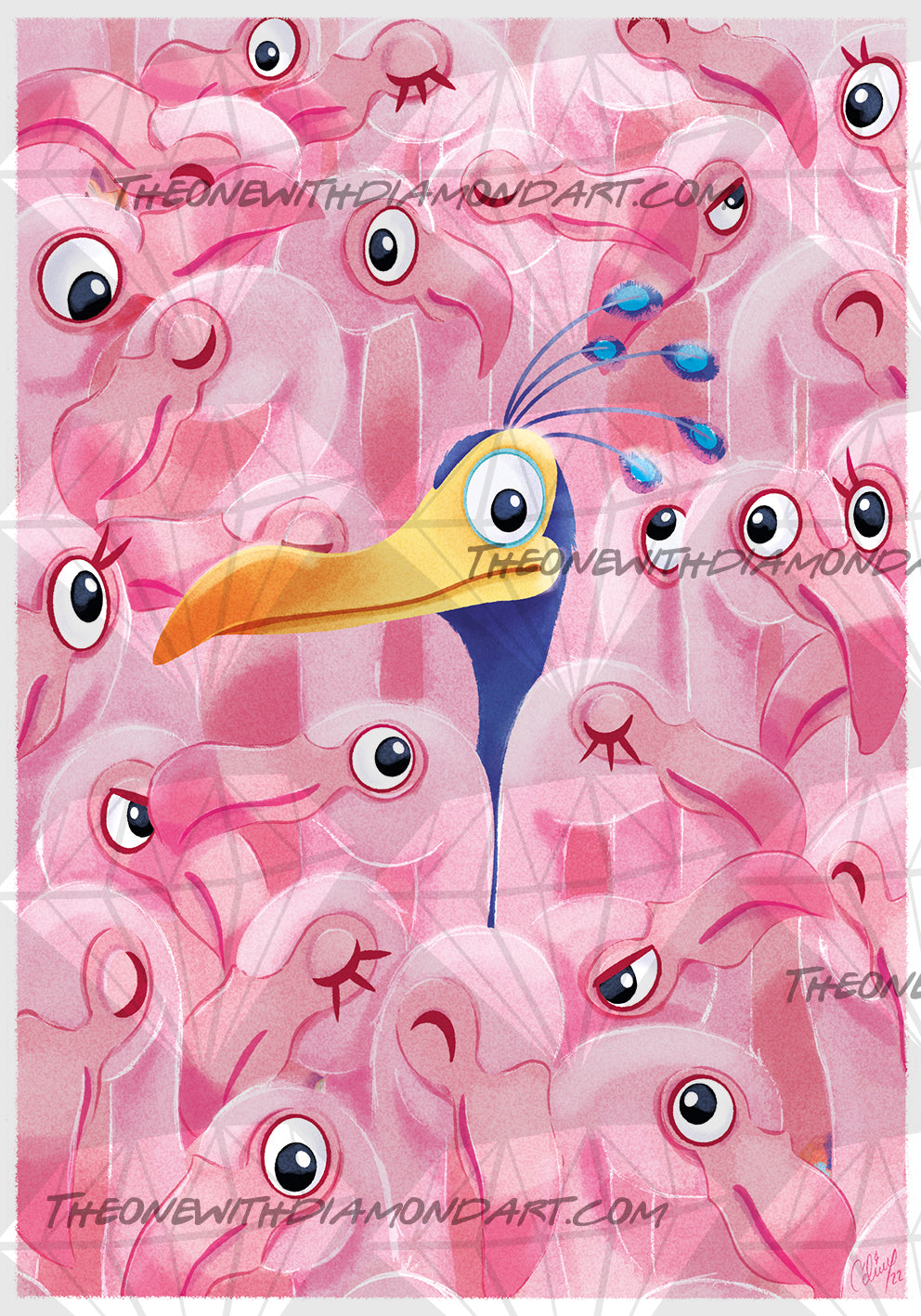 Kevin Et Flamands Roses ©Céline Lecomte – The One With The Diamond Art