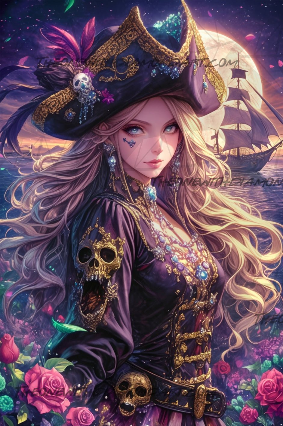 Pirate Rose ©Artifey – The One With The Diamond Art