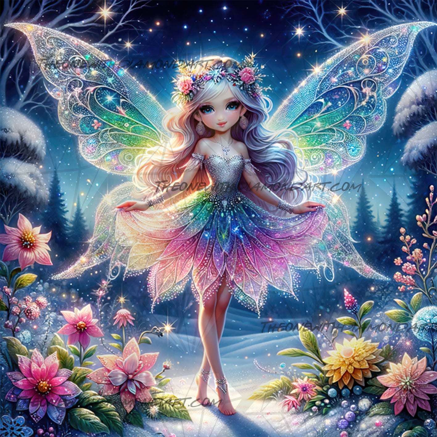 Rainbow Frost Fairy ©Cocomarshmallow Art – The One With The Diamond Art