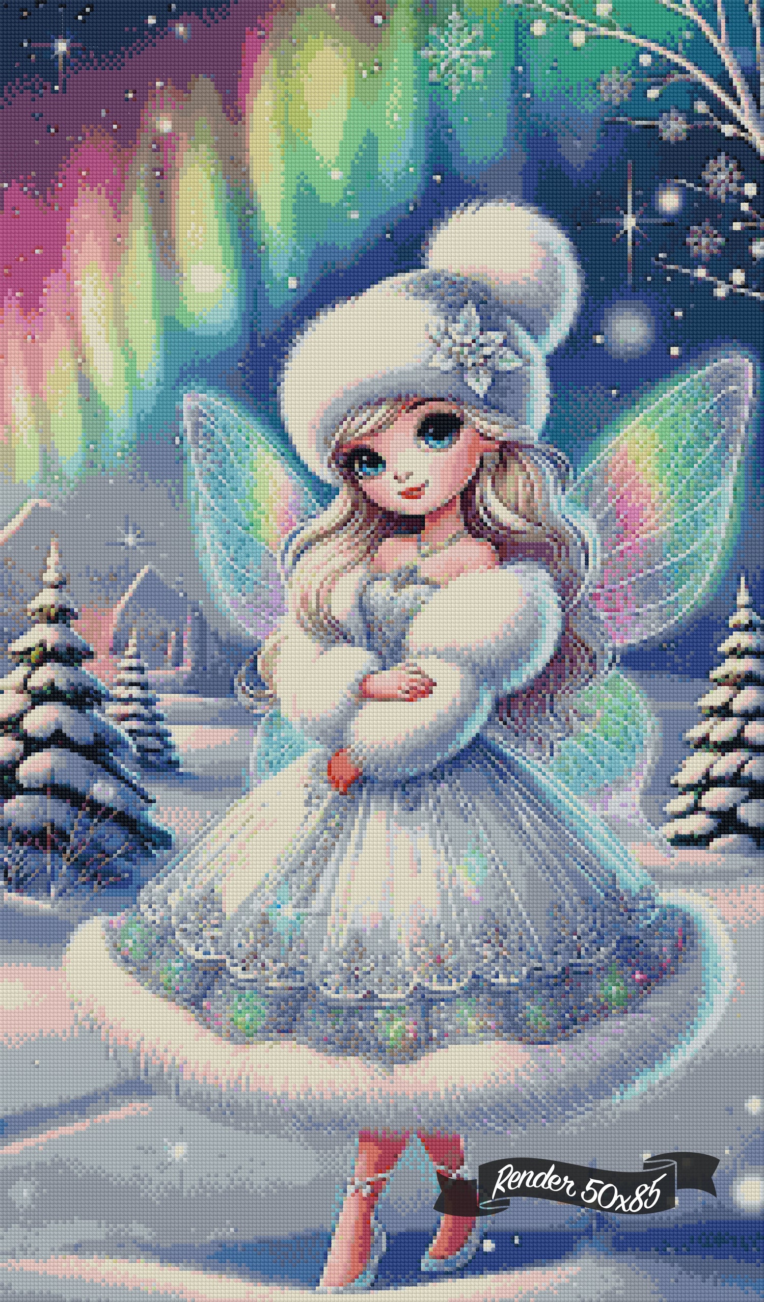 Snow Rainbow ©Cocomarshmallow Art – The One With The Diamond Art