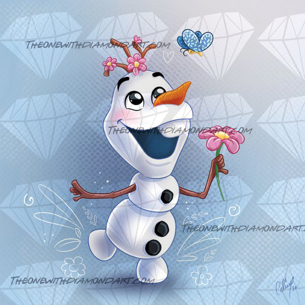 Spring Olaf ©Céline Lecomte – The One With The Diamond Art