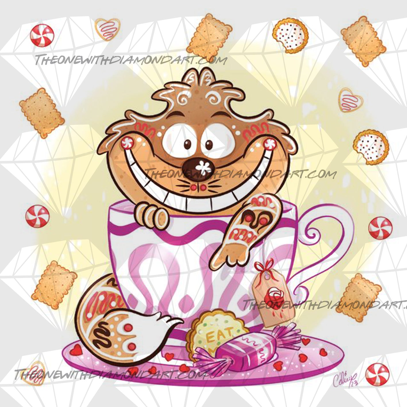 Xmas Gingerbread - Cheshire Cat ©Céline Lecomte – The One With The ...