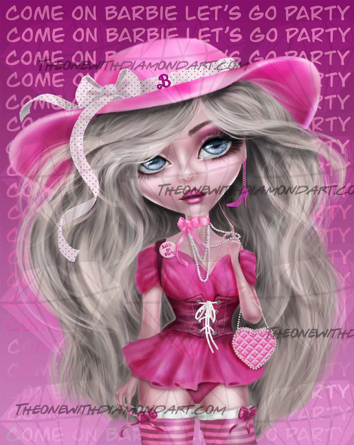 Barbee Doll ©Lisa Holmes – The One With The Diamond Art