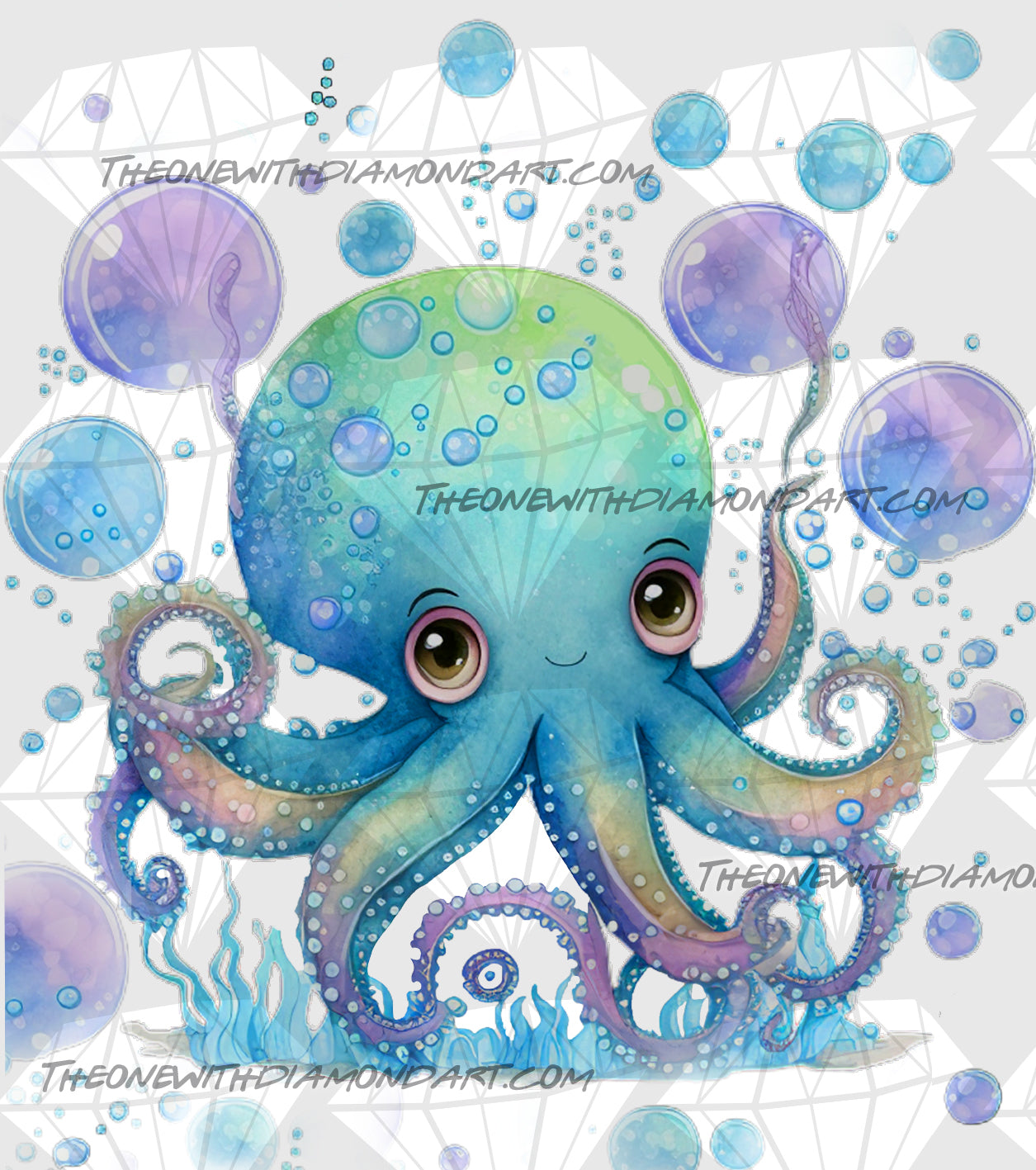 Watercolour Octopus – The One With The Diamond Art