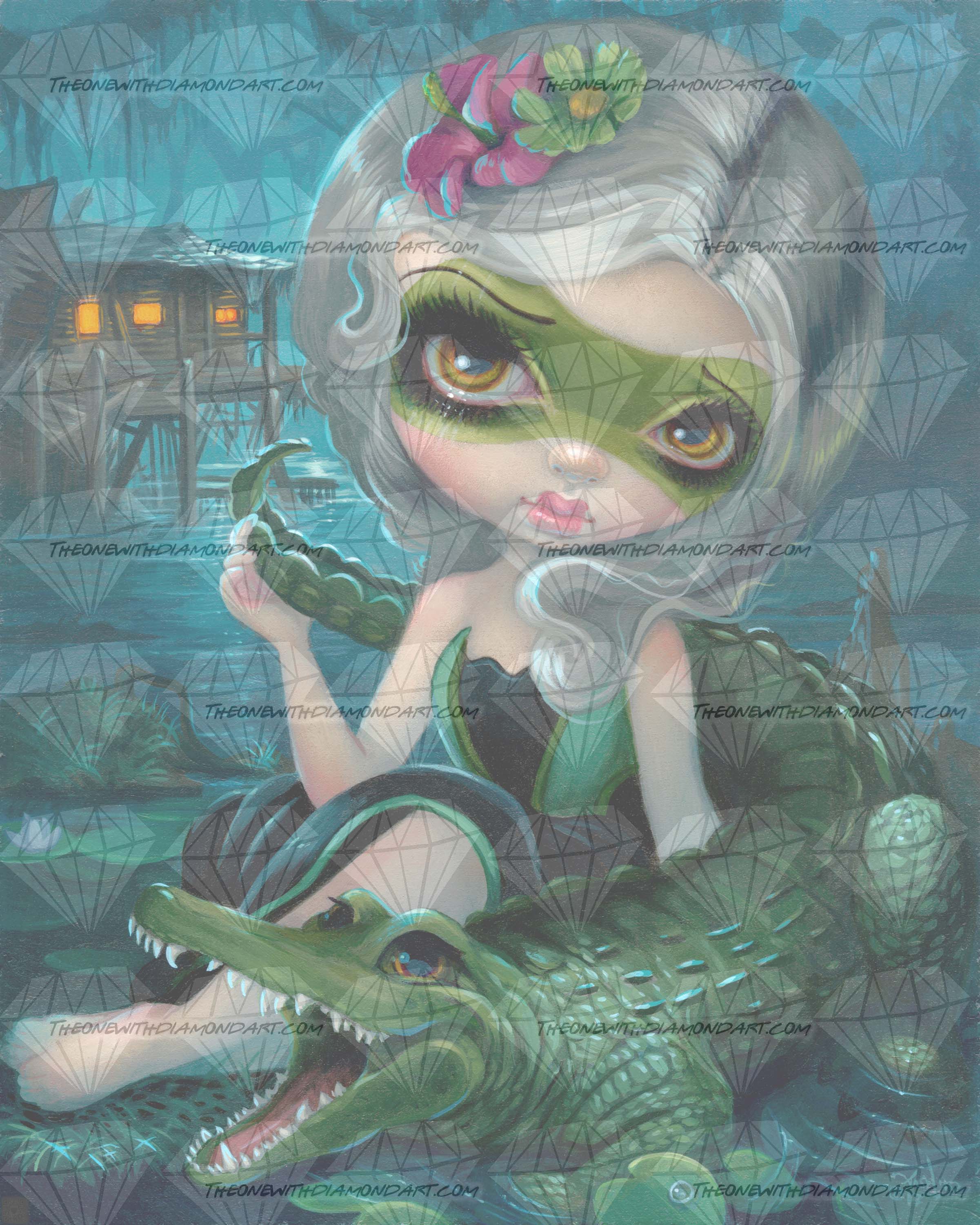 Alligator Girl ©Jasmine Becket-Griffith – The One With The Diamond Art