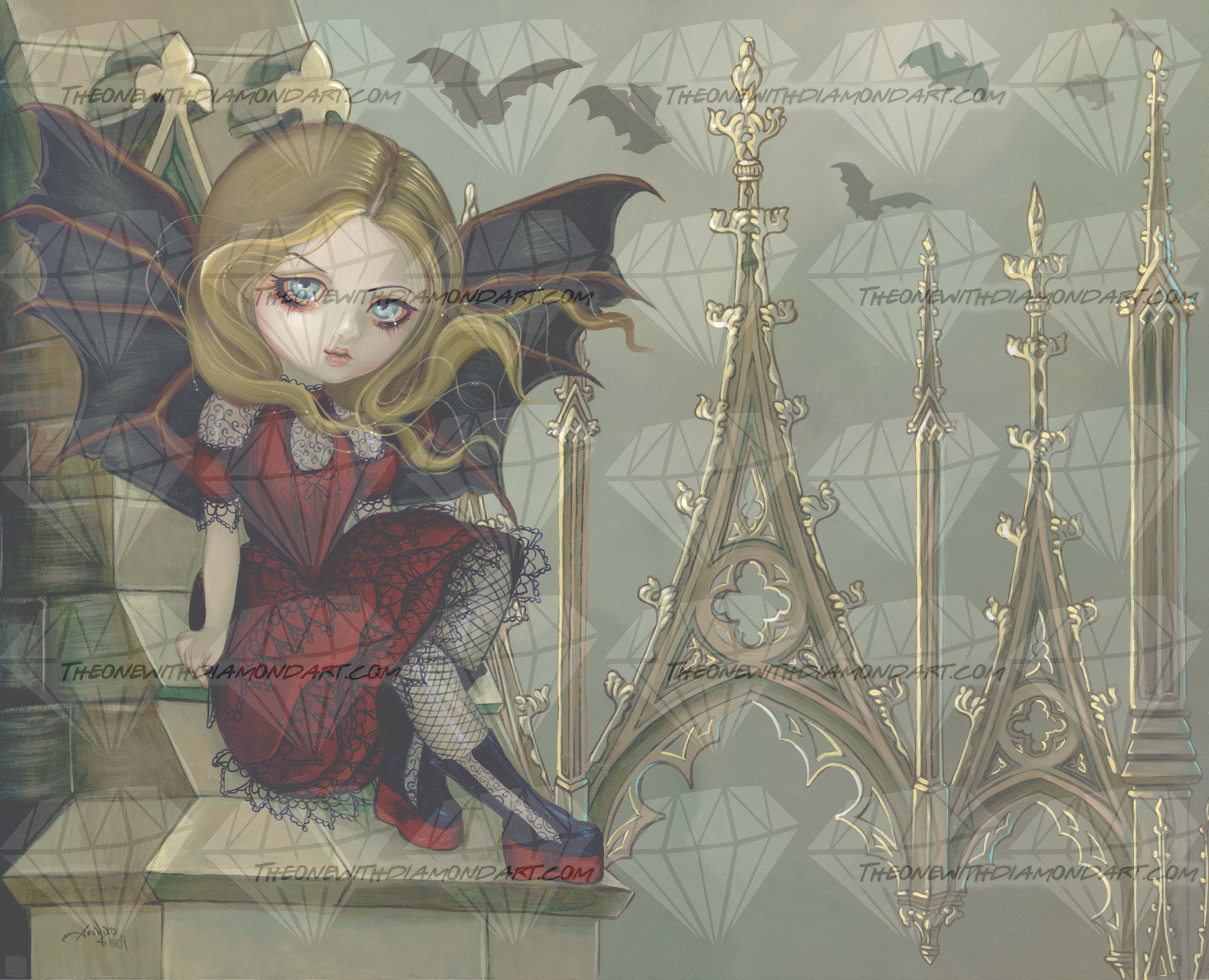 Bats In The Belfry ©Jasmine Becket-Griffith – The One With The Diamond Art