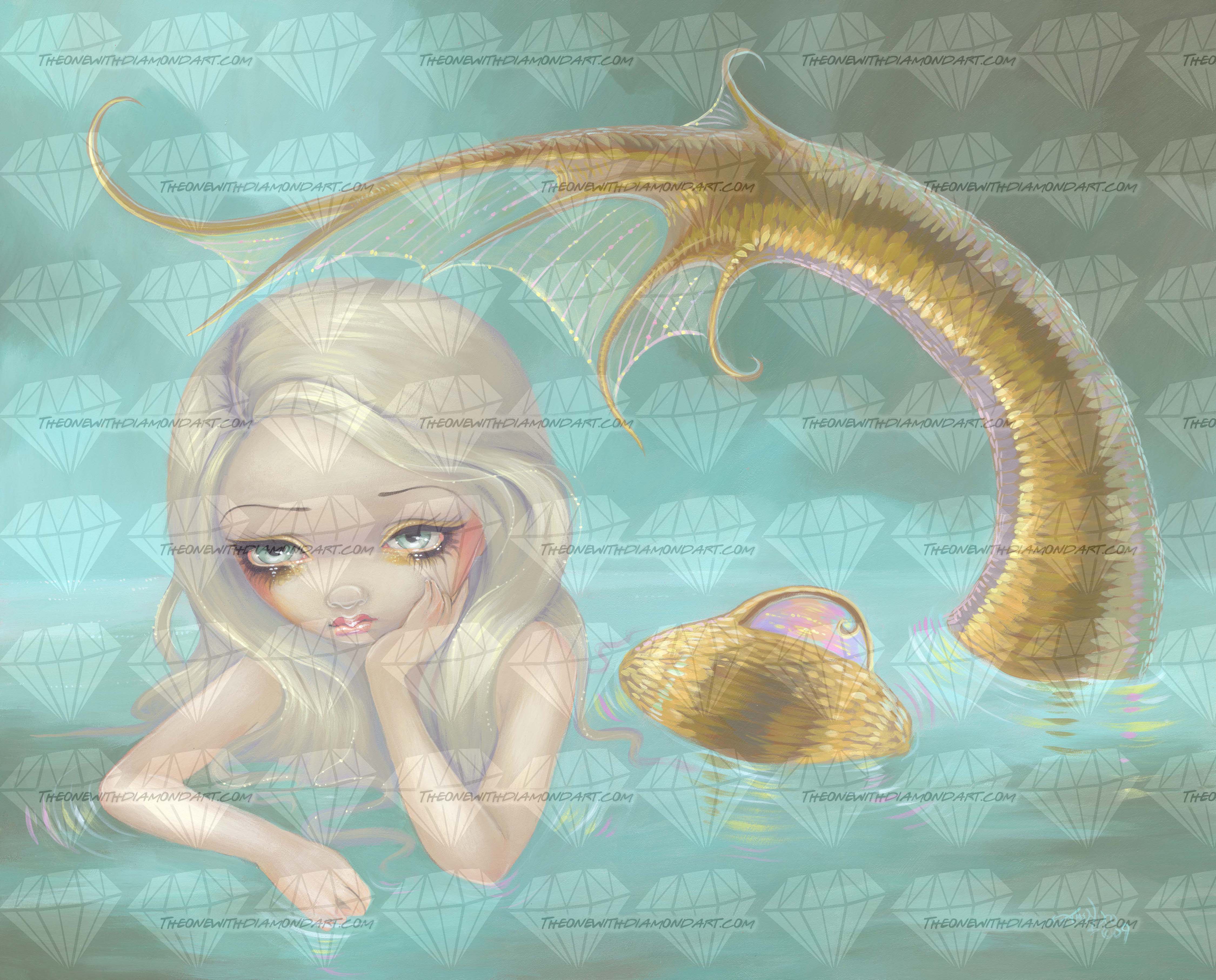 Golden Mermaid ©Jasmine Becket-Griffith – The One With The Diamond Art