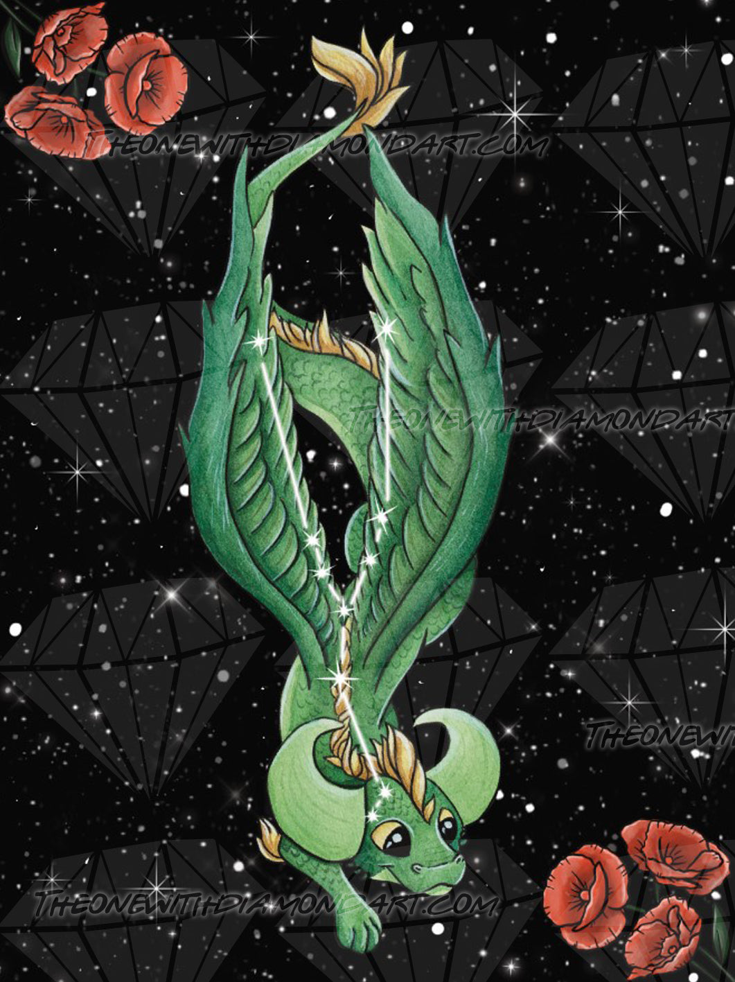 Taurus Dragon ©Parente Illustration – The One With The Diamond Art