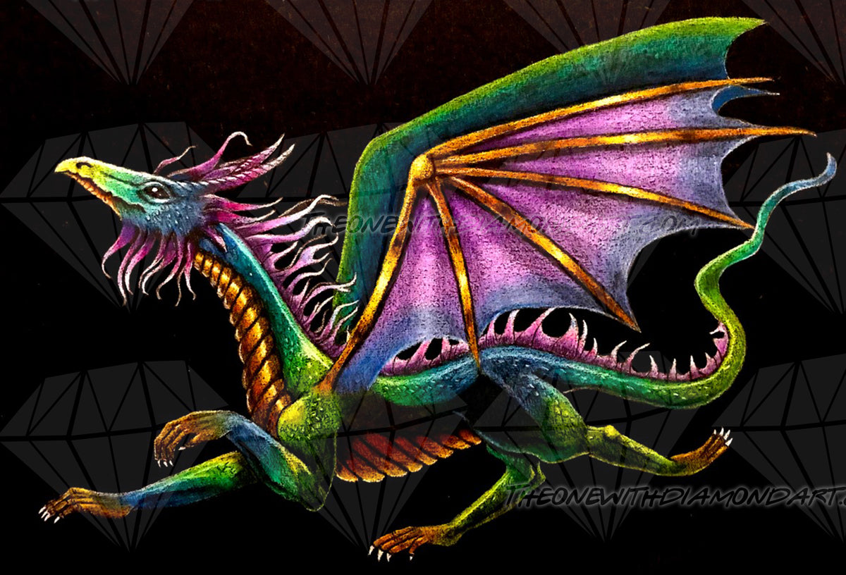 Jeweled Dragon ©Delights Fantasy Art – The One With The Diamond Art